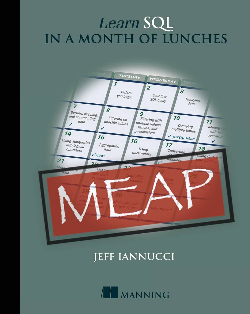 Learn SQL in a Month of Lunches (Manning) - Backend Learning Resources - Devtalk